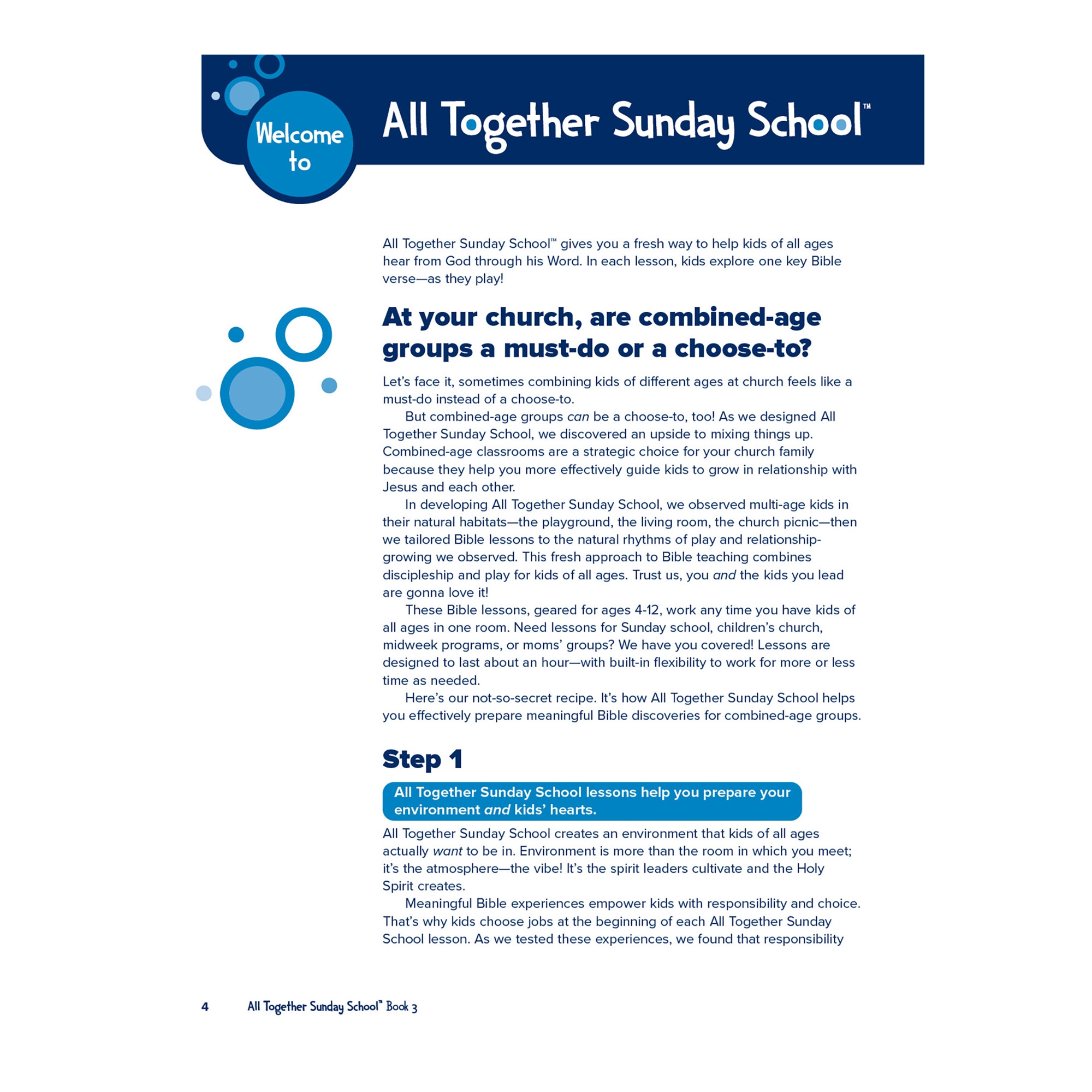 All Together Sunday School (Book 3) - When You Have Kids of All Ages in ...