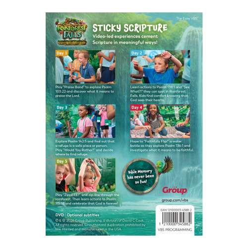 Rainforest Falls VBS Sticky Scripture™: Exploring the Nature of God DVD ...