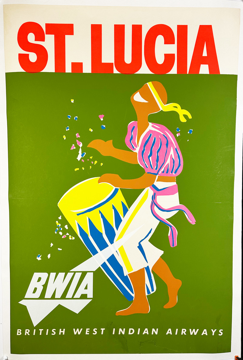 St. Lucia British West Indian Airways - Timmons Vintage Posters