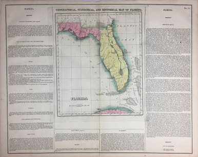 Geographical, Statistical & Historial Map of Florida Territory in 1821