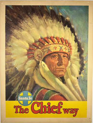 The Chief Way Santa Fe Railroad - Timmons Vintage Posters
