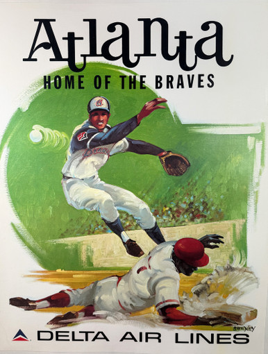 Atlanta Home of the Braves Delta Air Lines - Timmons Vintage Posters