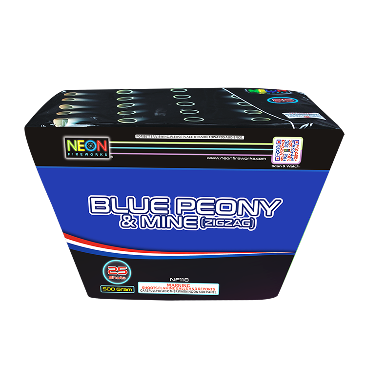 Blue Peony and Mine - Neon Fireworks