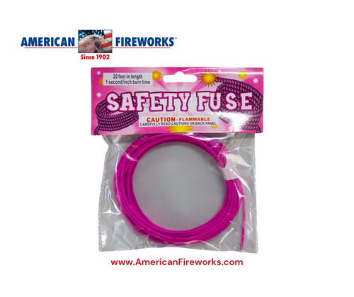 Safety Fuse (Pink) – 1 Sec/Inch (20 feet) - AmericanFireworks