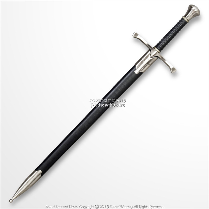 37" Hand and a Half Medieval Crusader Knight Arming Sword with Scabbard