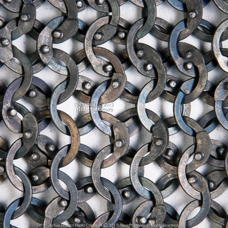 Titanium XL Size Medieval Chainmail Shirt Flat Ring Round Riveted SCA LARP