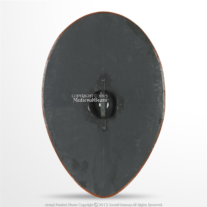 36" Roman Armor Centurion Oval Scutum Metal Shield with Steel Boss LARP ...