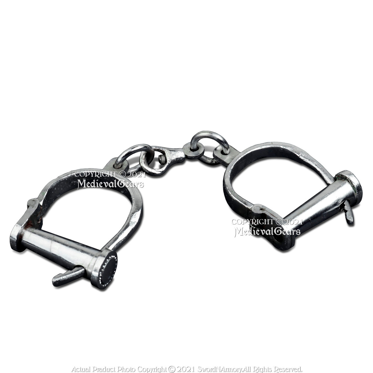 Vlad the Impaler Dracula Linked Handcuff Medieval Black Chrome Dungeon ...