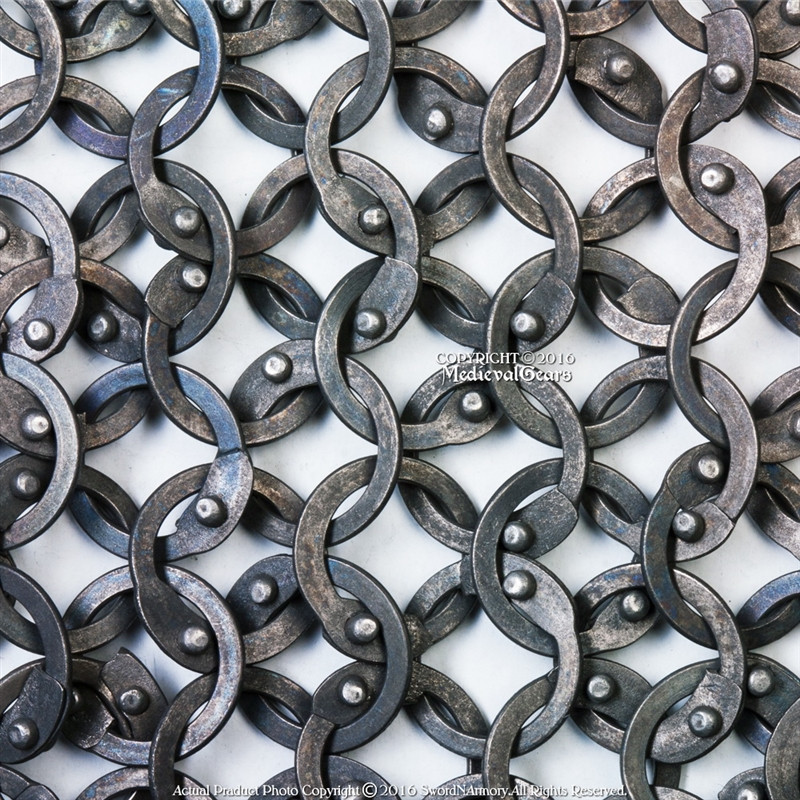 17G Titanium Chainmail Leggings M/L Flat Riveted Ring Functional ...