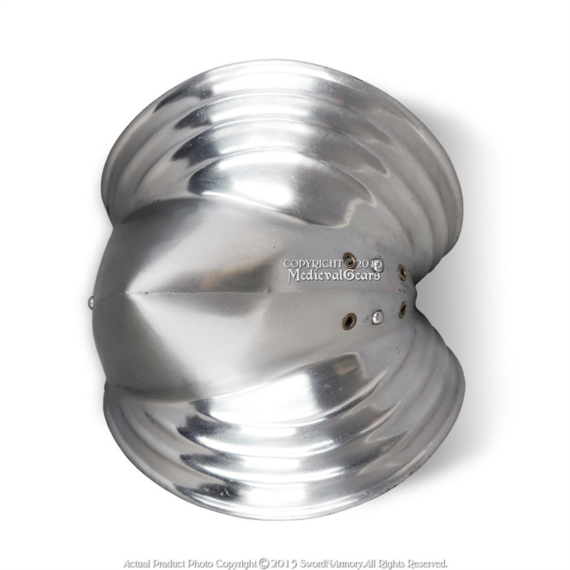 Pair of Medieval Elbow Plate Armor Type A 18G Steel LARP Renaissance ...