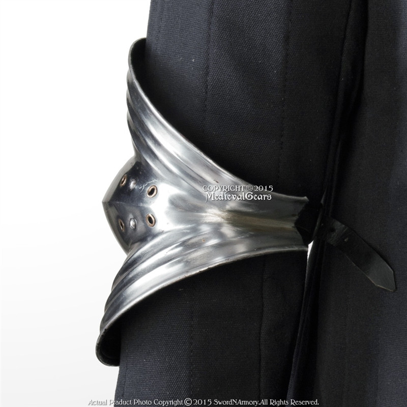 Pair of Medieval Elbow Plate Armor Type A 18G Steel LARP Renaissance ...