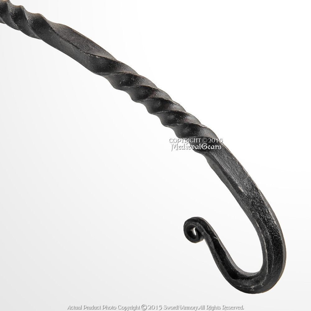 Primitive Hand Forged Hammered Ladle with Long Handle Iron Medieval ...