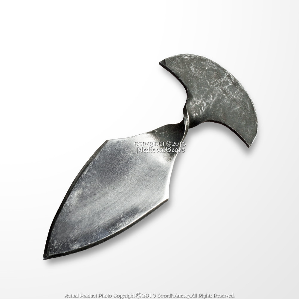 Medieval Hand Forged Iron Push Dagger Polished Blade Renaissance Fair
