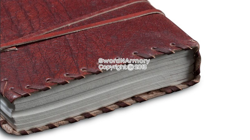 Handmade Medieval Renaissance Diary Leather Journal w/ Stone & Stiched ...
