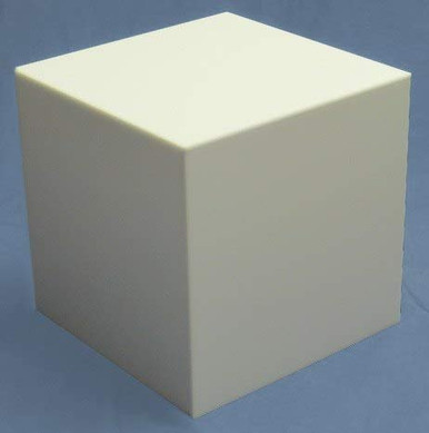 Clear Stands White Large Square Acrylic Display Cube, 18 Inch - ClearStands