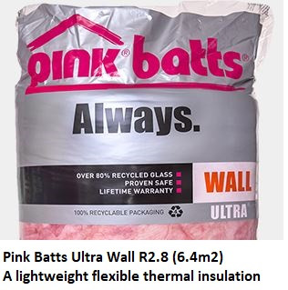 Pink Batts R2.8 Wall Ultra 6.4M2 - Omokoroa ITM