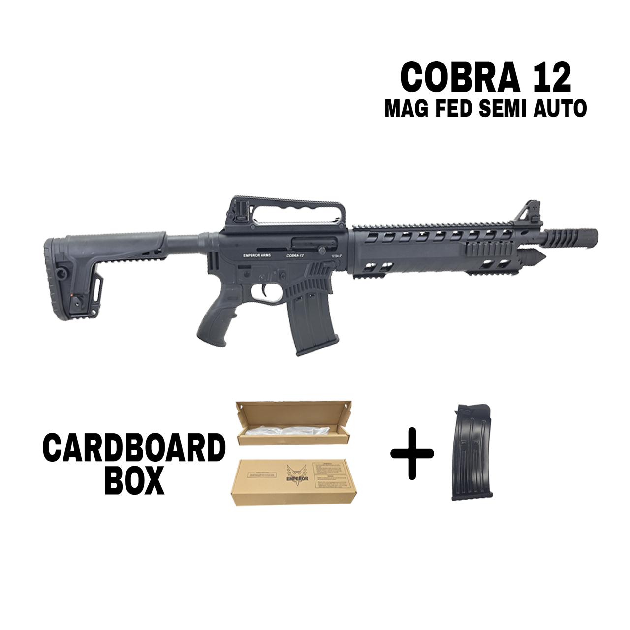 Gen2 Cobra12 Mag Fed Shotgun 12 GA| BLACK | 1 - 5RD Magazines ...