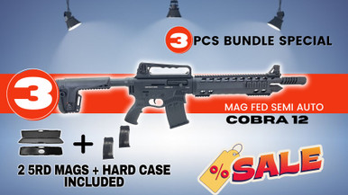 Ultimate Trio Deal: 3x Cobra 12 - 12GA 20" Mag Fed Shotguns with 2 - 5 ...