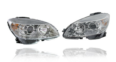 Headlight Assembly - Compatible/Replacement for '08-11 Mercedes-Benz C ...