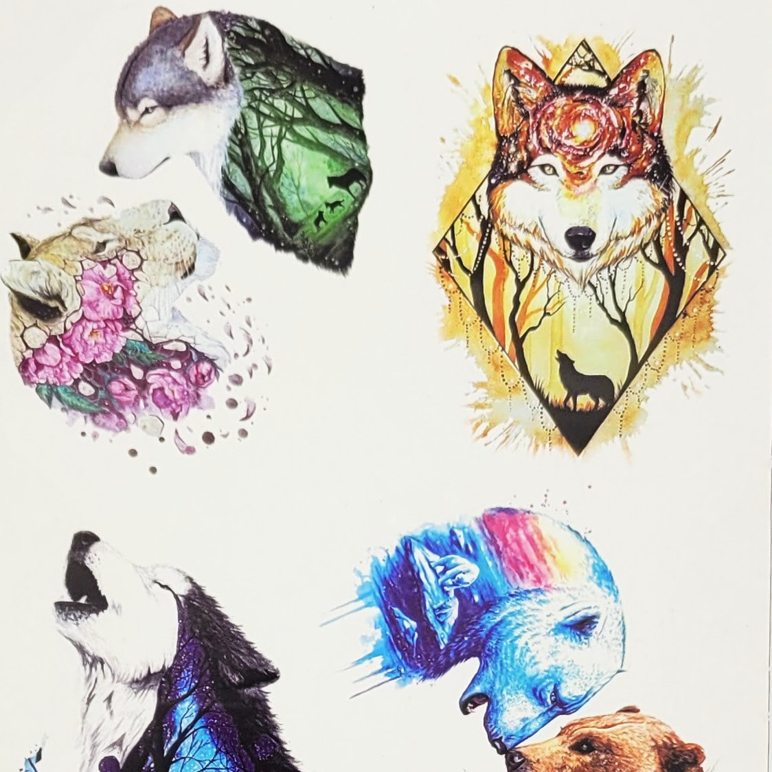 Lobos (Wolves) Tattoos | Gumballs.com