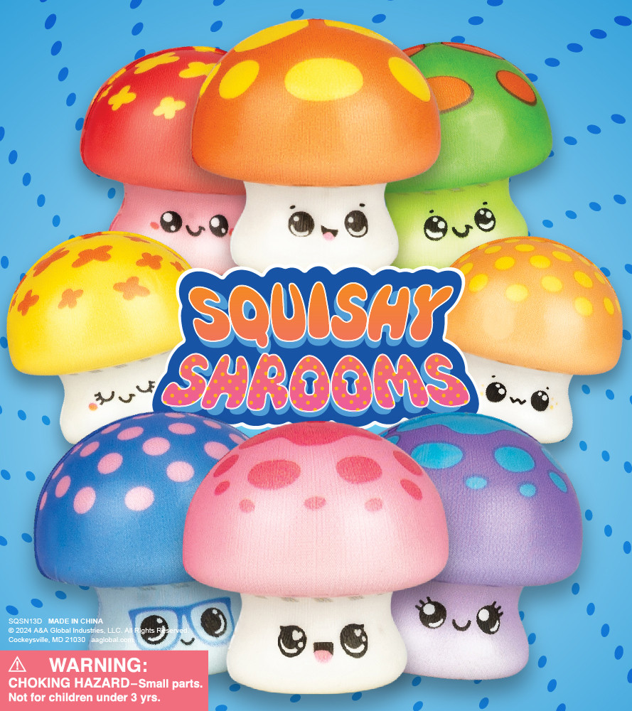 Squishy Emoji Toadstools 2"Capsules | Gumballs.com