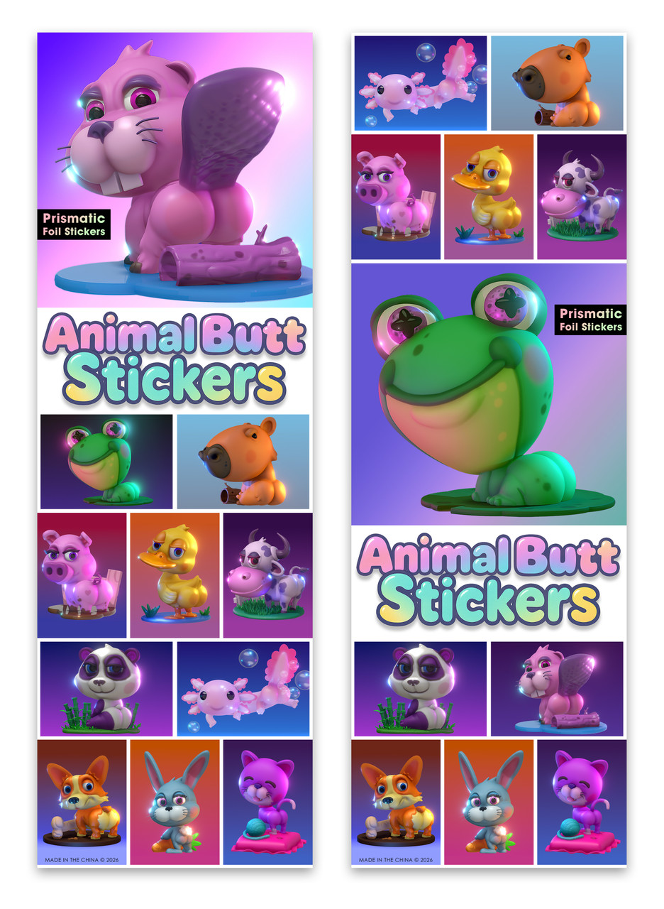 Say "Yes" to "Crack" Animal Stickers | Gumballs.com