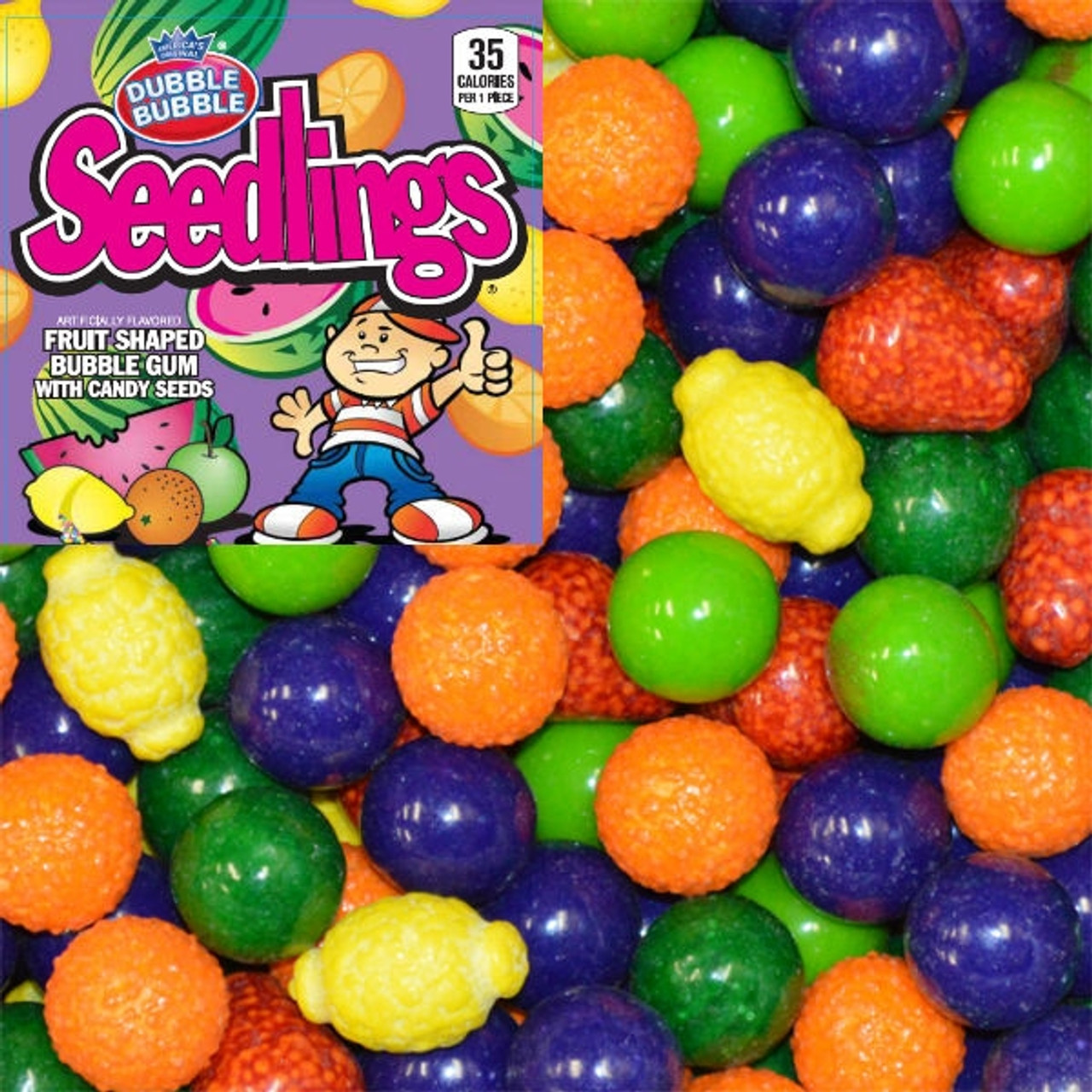 Seedlings Candy-Filled Gumballs 1" 850 Count | Gumballs.com