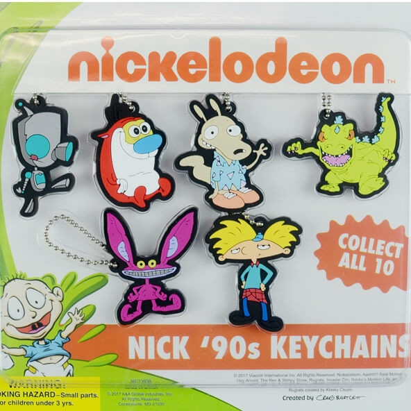 Nick '90s 2-D Keychains in 2"Capsules | Gumballs.com