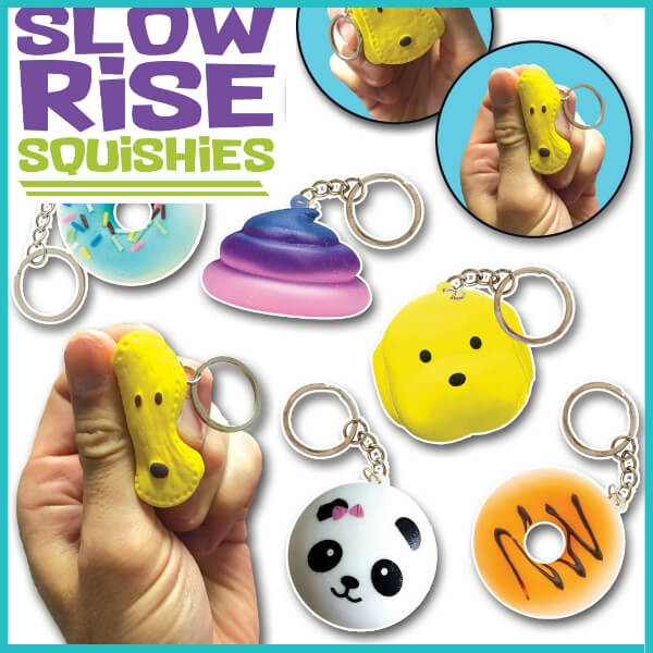 Slow Rise Squish Keychains in 2" Capsules | Gumballs.com