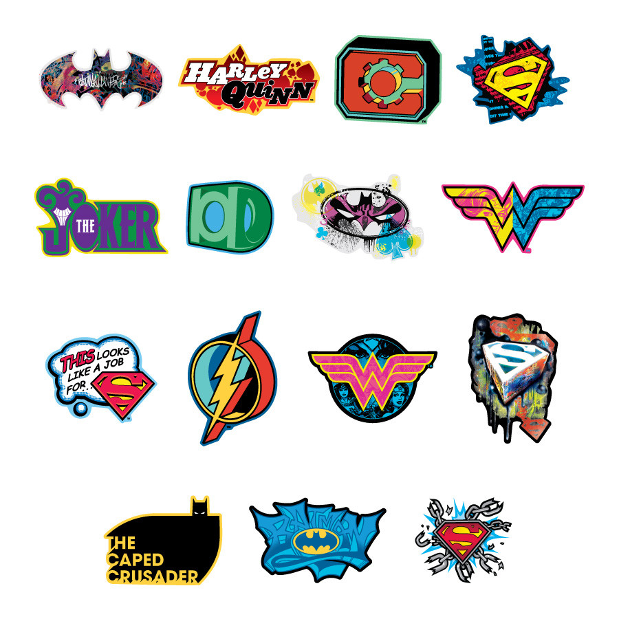DC Comic Logo Vending Stickers | Gumballs.com
