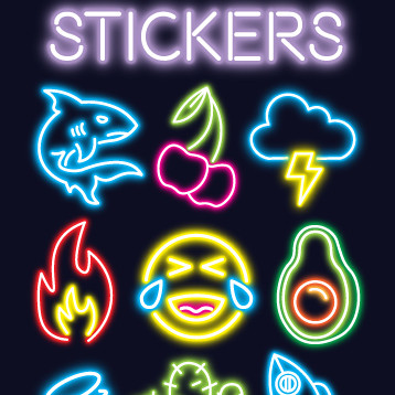 Neon Trends Stickers | Gumballs.com