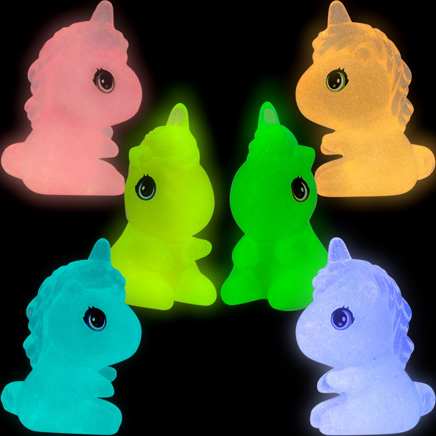 Seated Neon Unicorns 2" Capsules | Gumballs.com