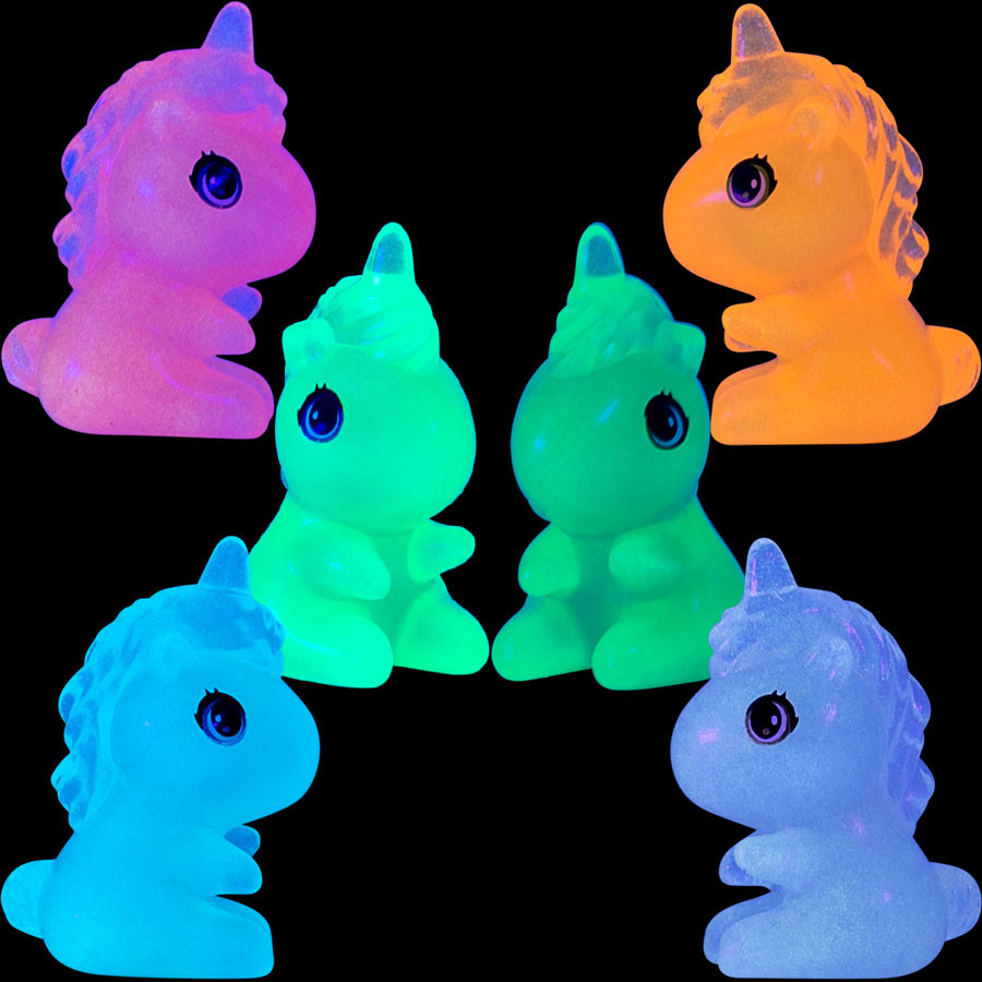 Seated Neon Unicorns 2" Capsules | Gumballs.com