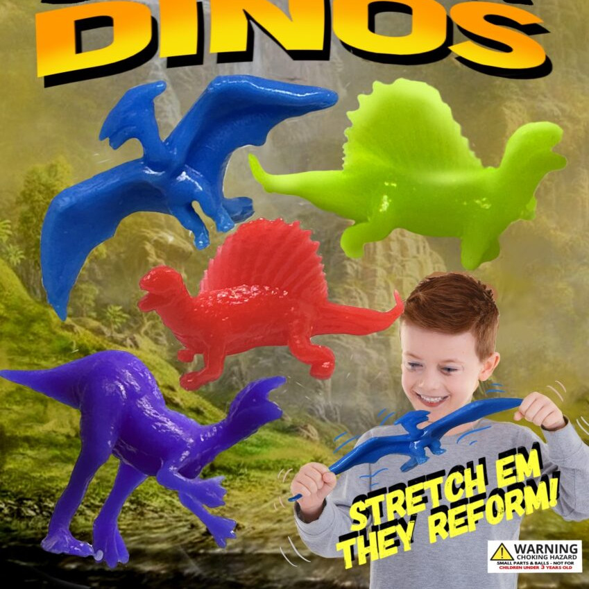Dino Stretchies 1" Capsules | Gumballs.com