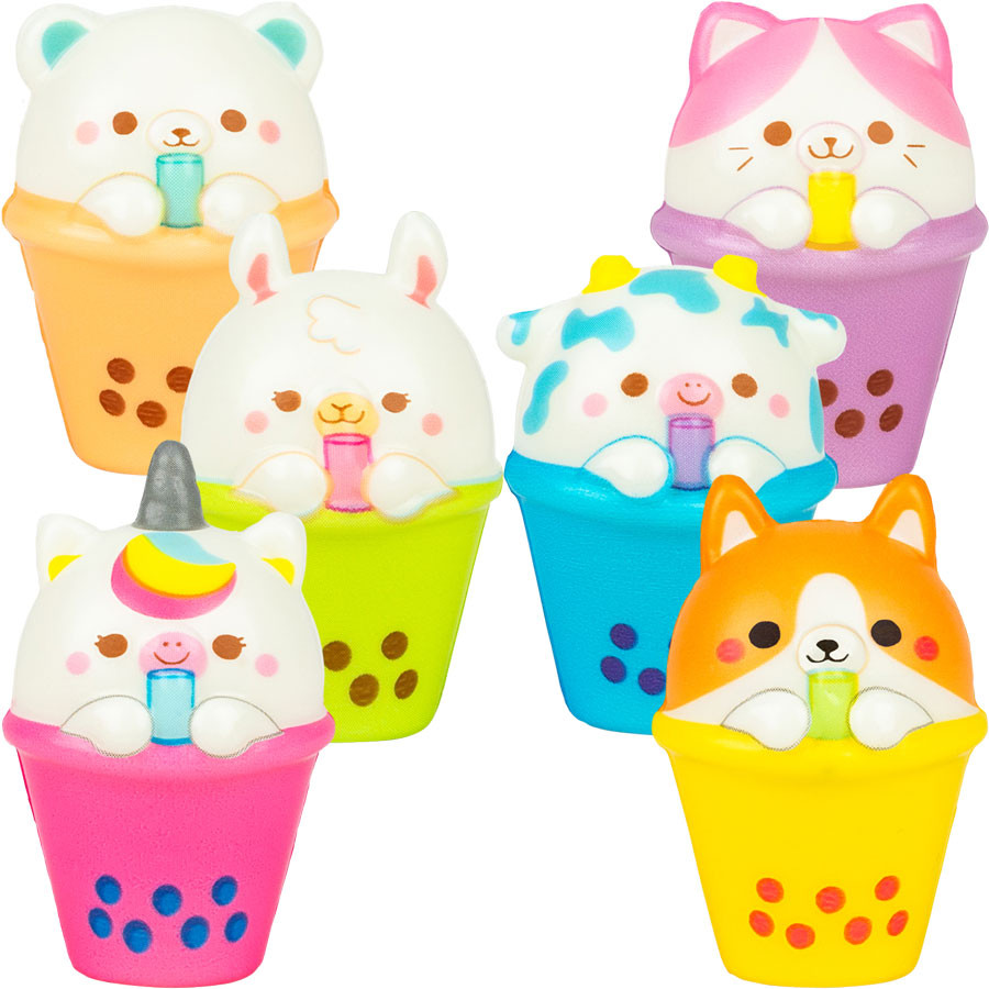 Squishy Boba Tea Animals 2" Capsules | Gumballs.com
