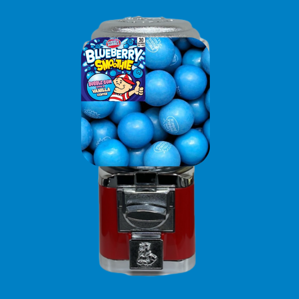 Blue Gumballs in a Red Machine Chrome Trim | Gumballs.com