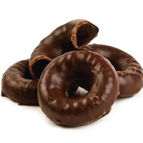 Joyva Chocolate Covered Jell Rings - Raspberry 5lb | Gumballs.com