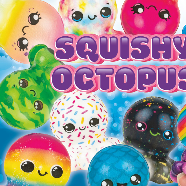 Squishy Octopus Toys 2" Capsules | Gumballs.com