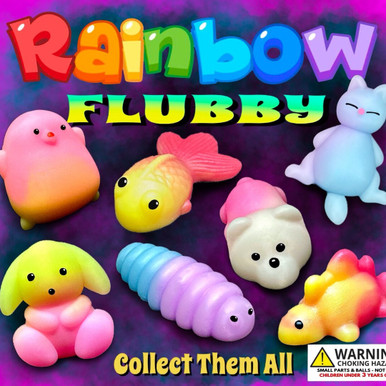 Kaleidoscopic Flubby Toys 2"Capsules | Gumballs.com