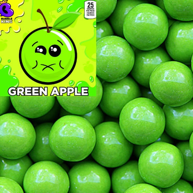 Green Apple Gumballs 1"/850ct Bubble King | Gumballs.com