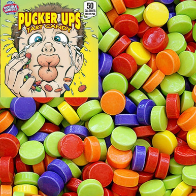 Pucker Ups Sour Candy | 25lb Bulk Case | Gumballs.com