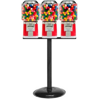 Triple Classic Gumball & Candy Machine w/Stand | Gumballs.com