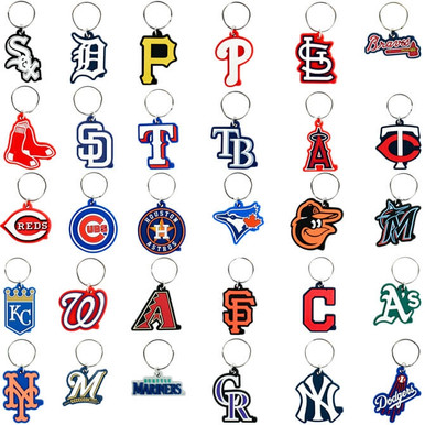 Major League Baseball Logo 2-D Keychains 2"Capsules | Gumballs.com
