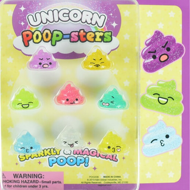 Magically Sparkly Poop-sters 2" Capsules | Gumballs.com