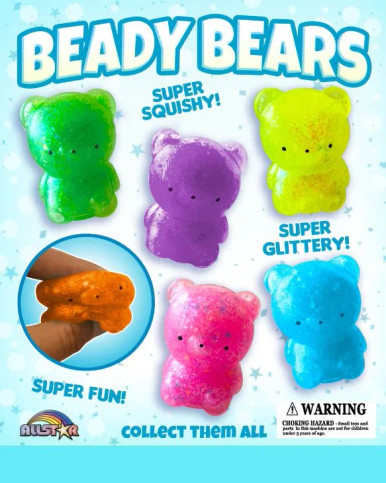 Glitter Beady Bears 2.5"Capsules | Gumballs.com