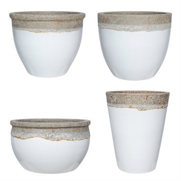 Michael Carr Planter Volcanic White - Urban Garden Center