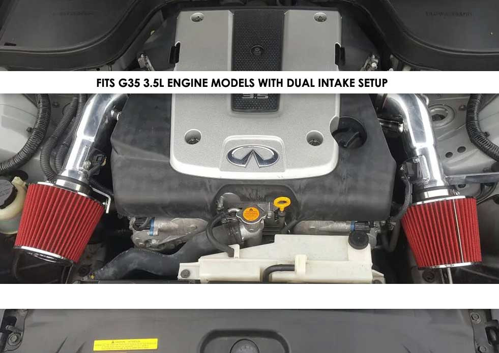 Dual Ram Air Intake Kit for Infinity G35 (2007-2008) with 3.5L V6 ...