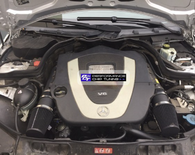 Black Coated Cold Air Intake for Mercedes Benz C350 2008 2011 3.5L V6 Engine Performance Chip Tuning