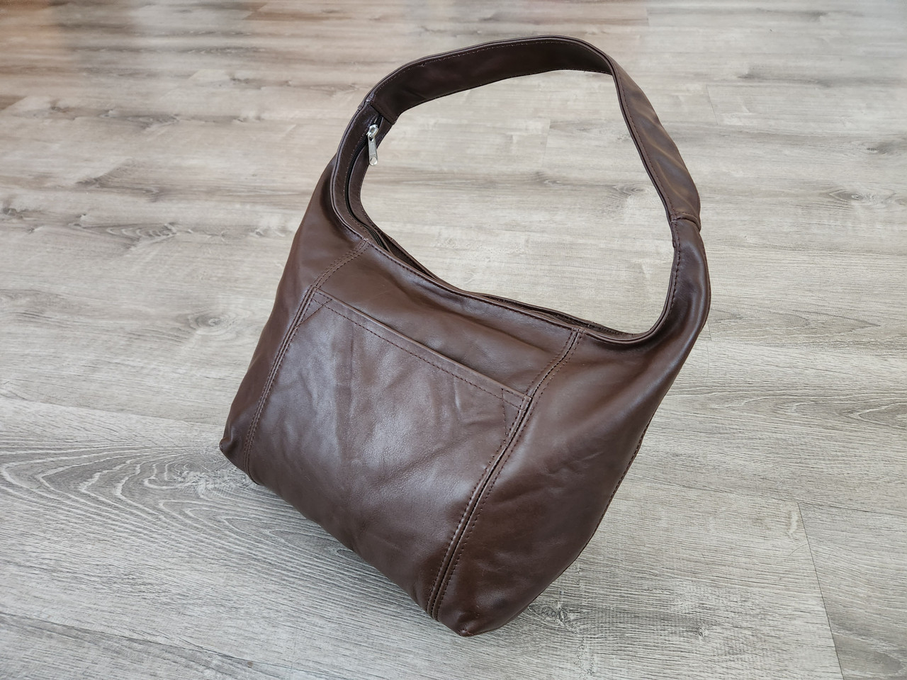 Rustic Brown Leather Hobo Bag, Casual Western Handbag, Rosa - Fgalaze ...