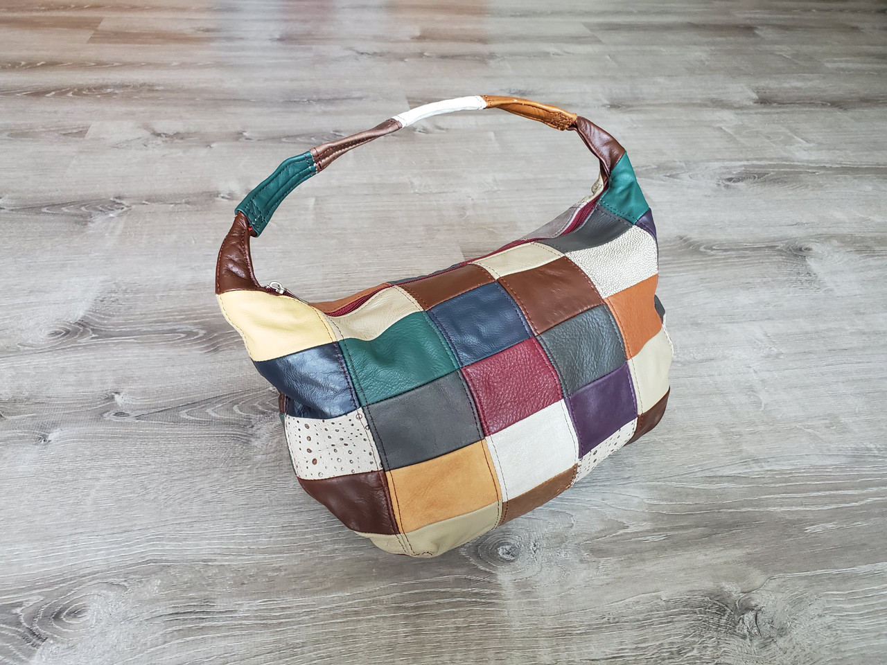 Colorful Shoulder Bag, Rustic Textured Handbag, Rosses - Fgalaze ...